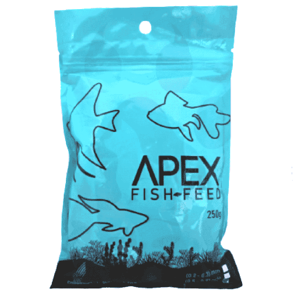 Apex Aquarium Fish Food 250g Fish Feed 0.5mm Protein 56% – AQUA LINK